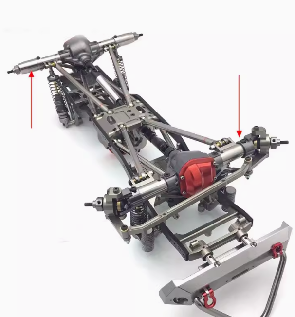 1:10 climbing metal axle SCX10 axail RC4WD D90 front and rear axle ass ...